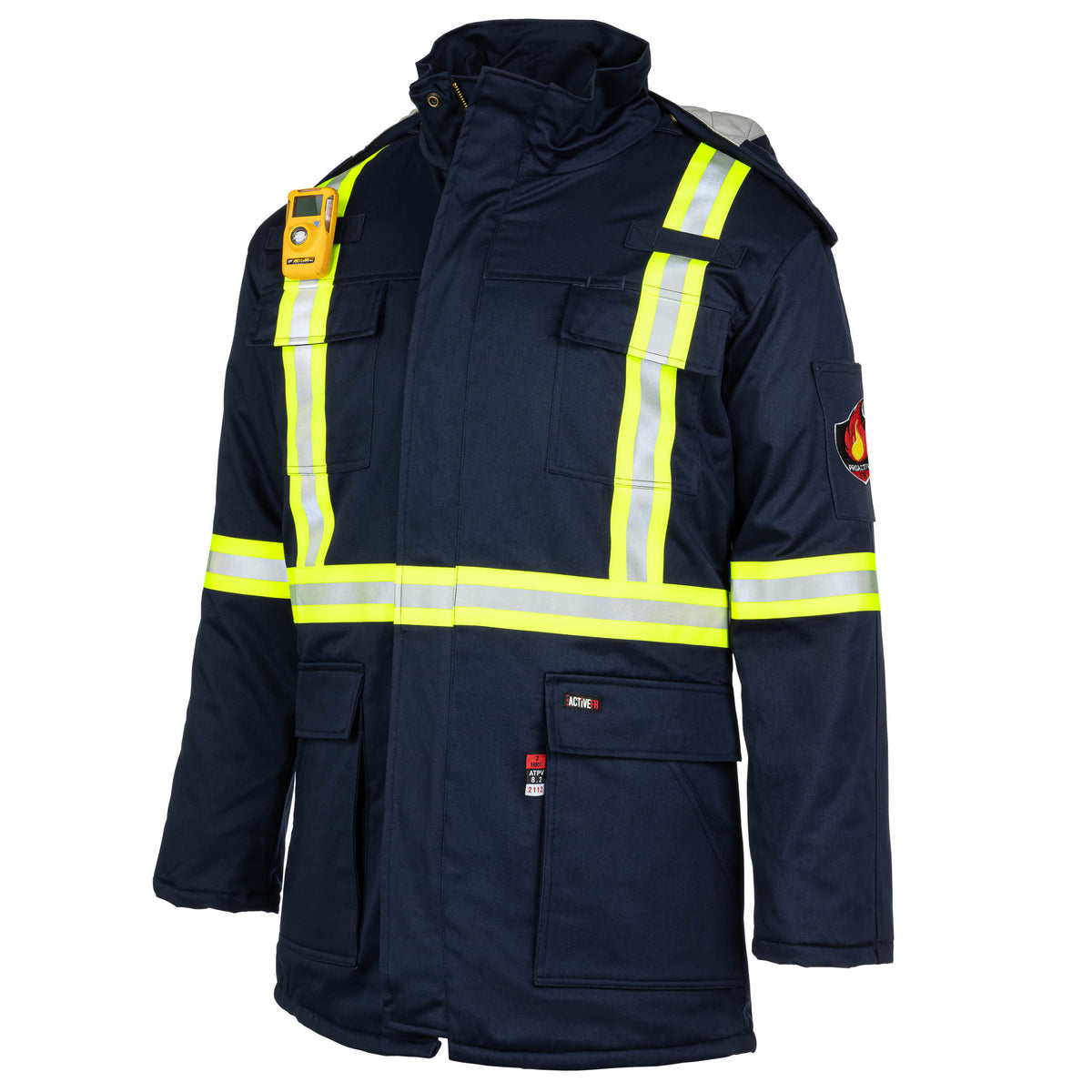 Proactive FR Flame Resistant Hi Visability Insulated Parka Jacket -NAV
